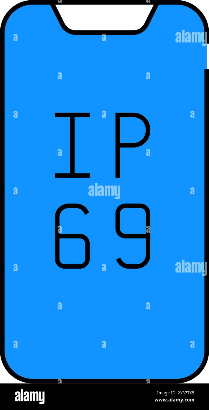 ip69 smartphone waterproof protection icon color illustration Stock ...