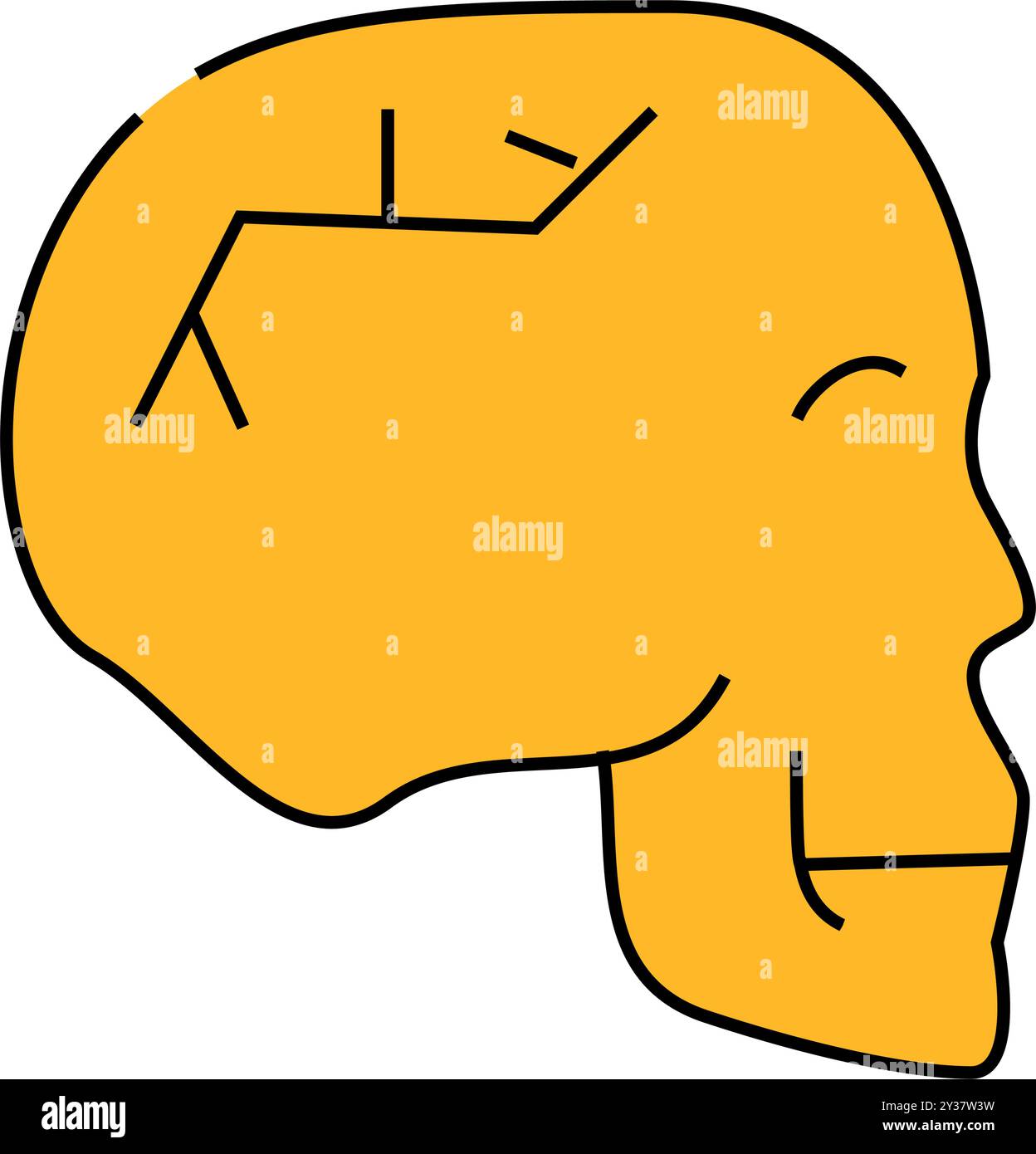 skull fracture icon color illustration Stock Vector Image & Art - Alamy