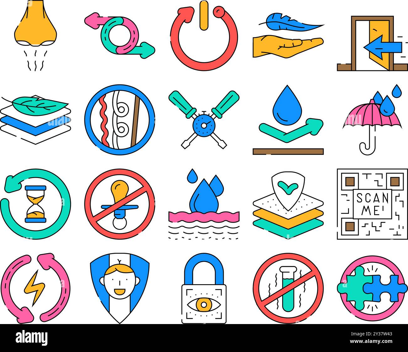 product caution label warning icons set vector Stock Vector Image & Art ...