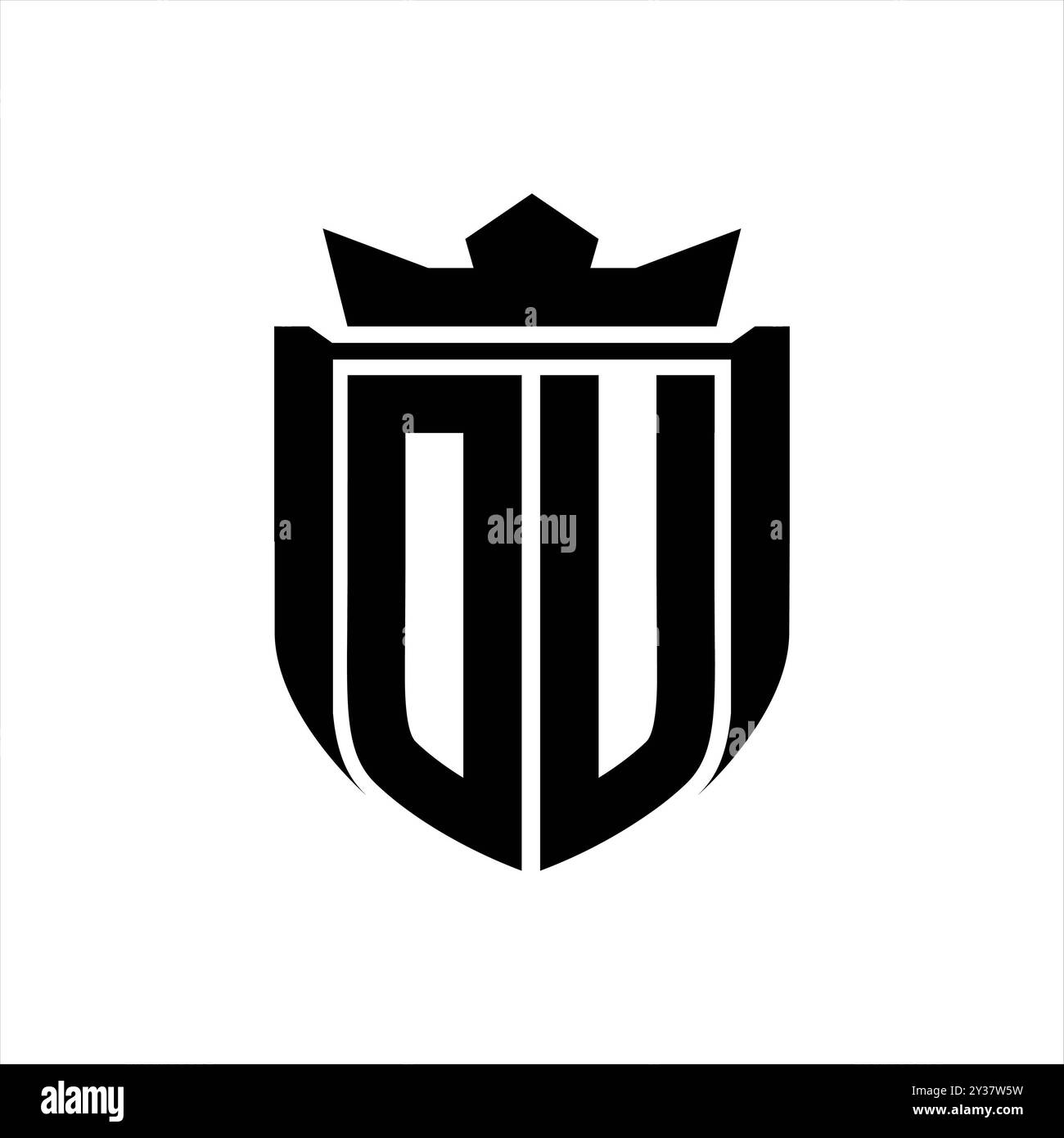 DU Letter logo with shield shape inside shield badge crown on white ... DU Letter logo with shield shape inside shield badge crown on white ...