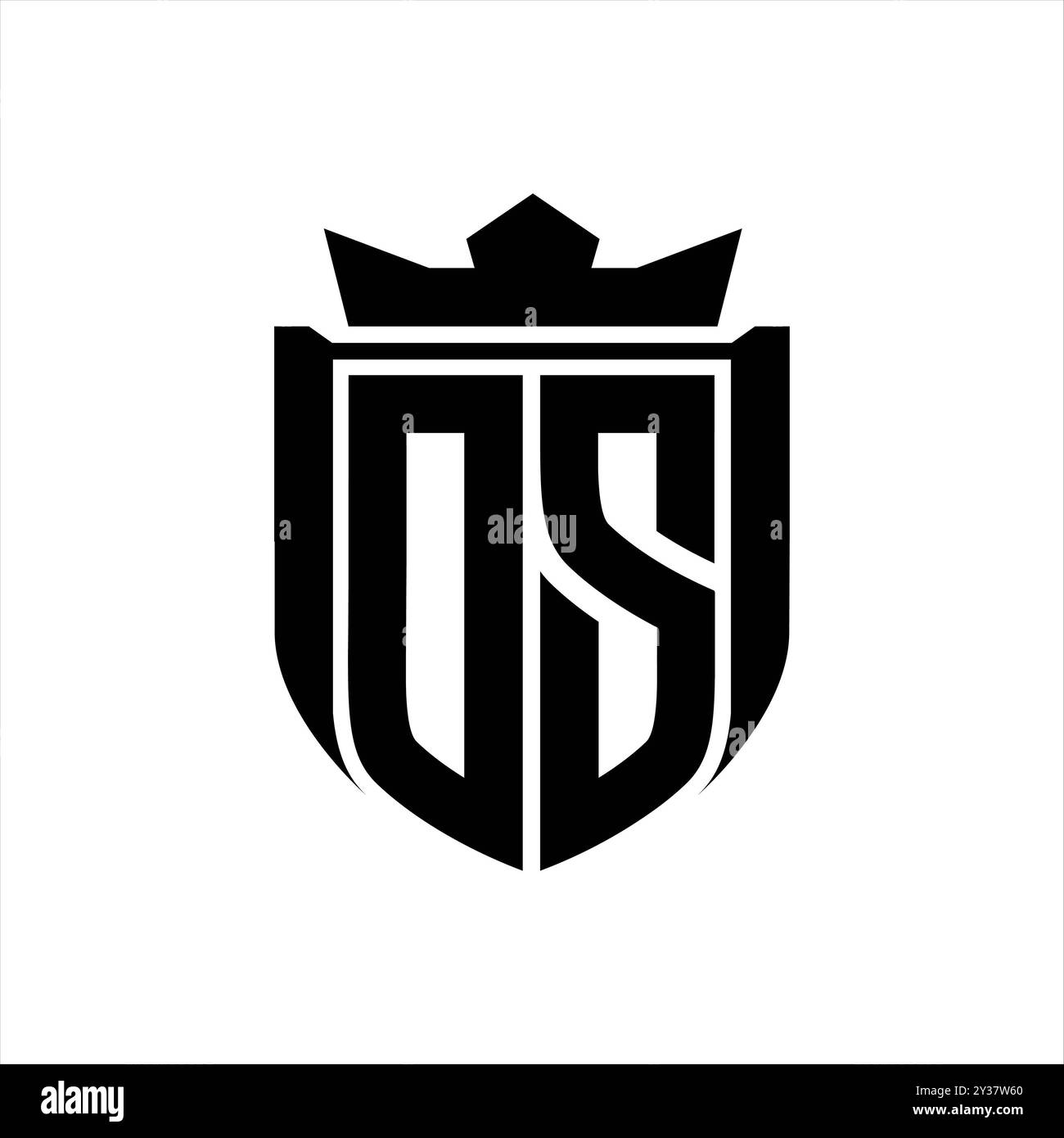 Alphabet letters monogram logo ds Black and White Stock Photos & Images ...