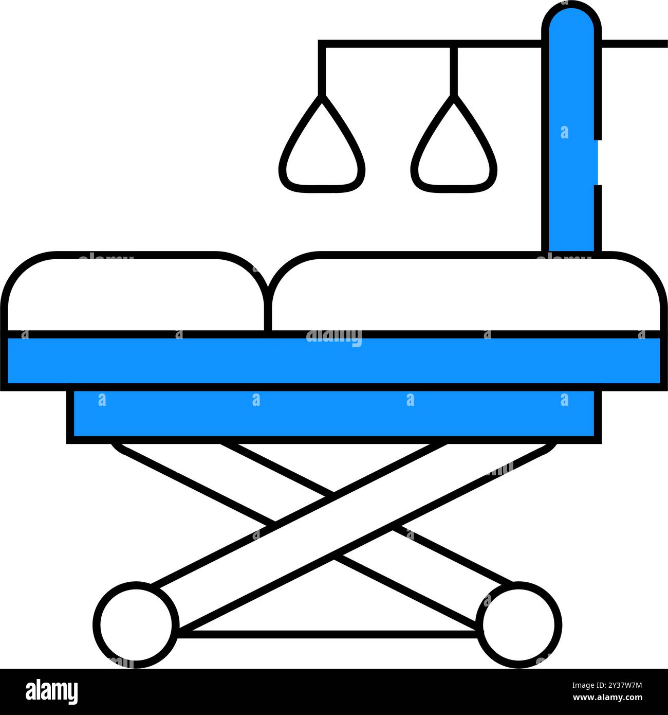 stretcher medical tool for patient transportation icon color ...