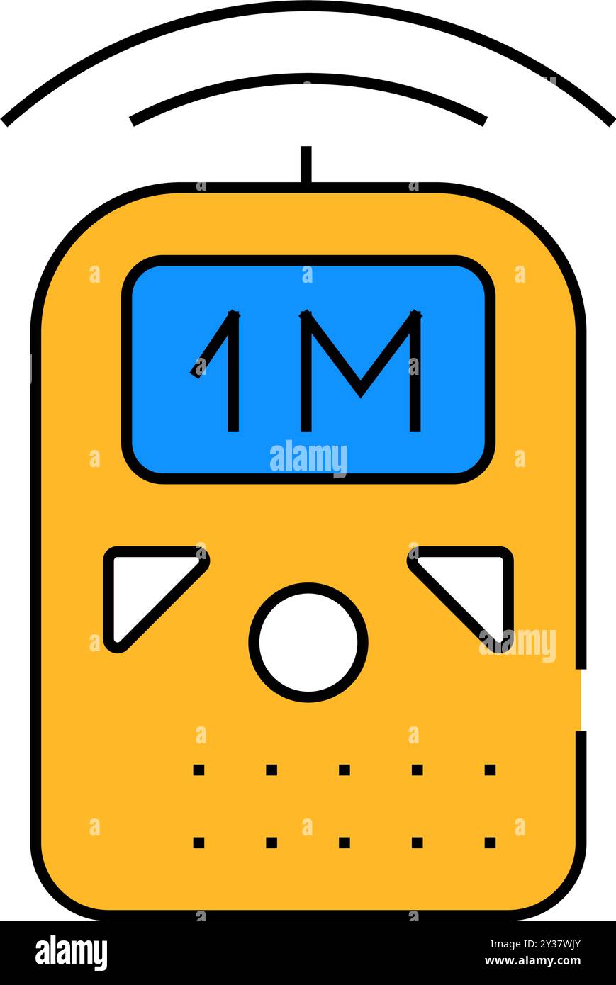 ultrasonic ruler measuring equipment icon color illustration Stock ...