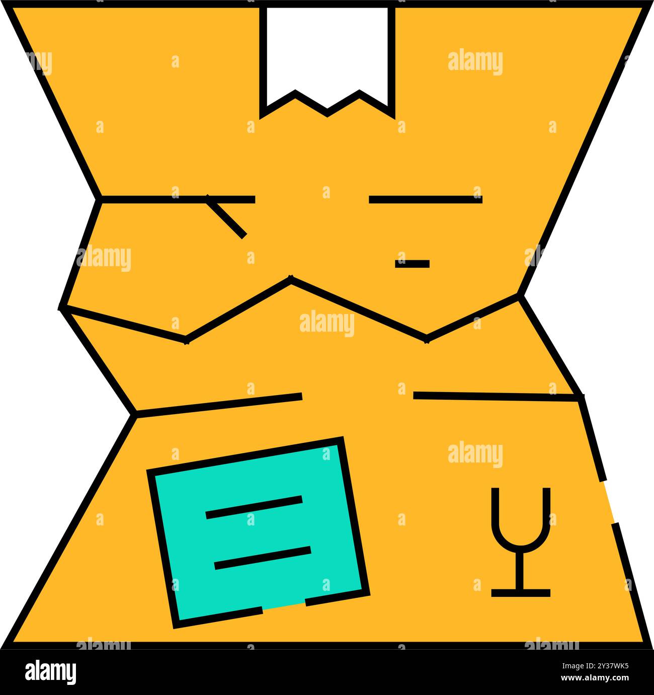 crashed damage box icon color illustration Stock Vector Image & Art - Alamy