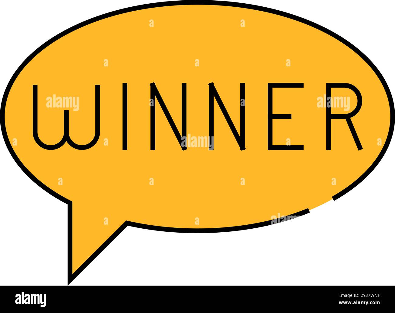 winner in quote frame icon color illustration Stock Vector Image & Art ...