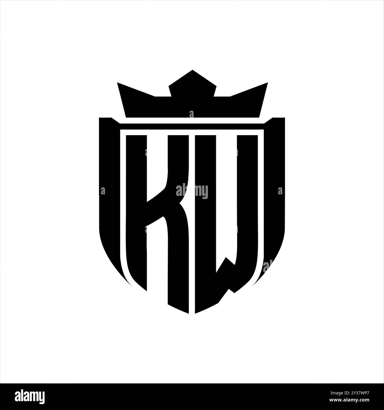 Kw letter logo Black and White Stock Photos & Images - Alamy