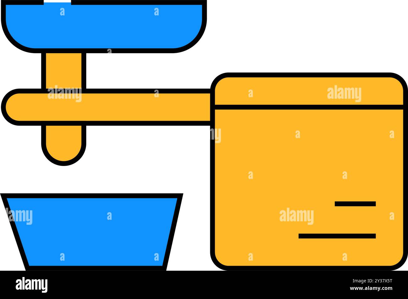 cold pressed oil press machine icon color illustration Stock Vector ...