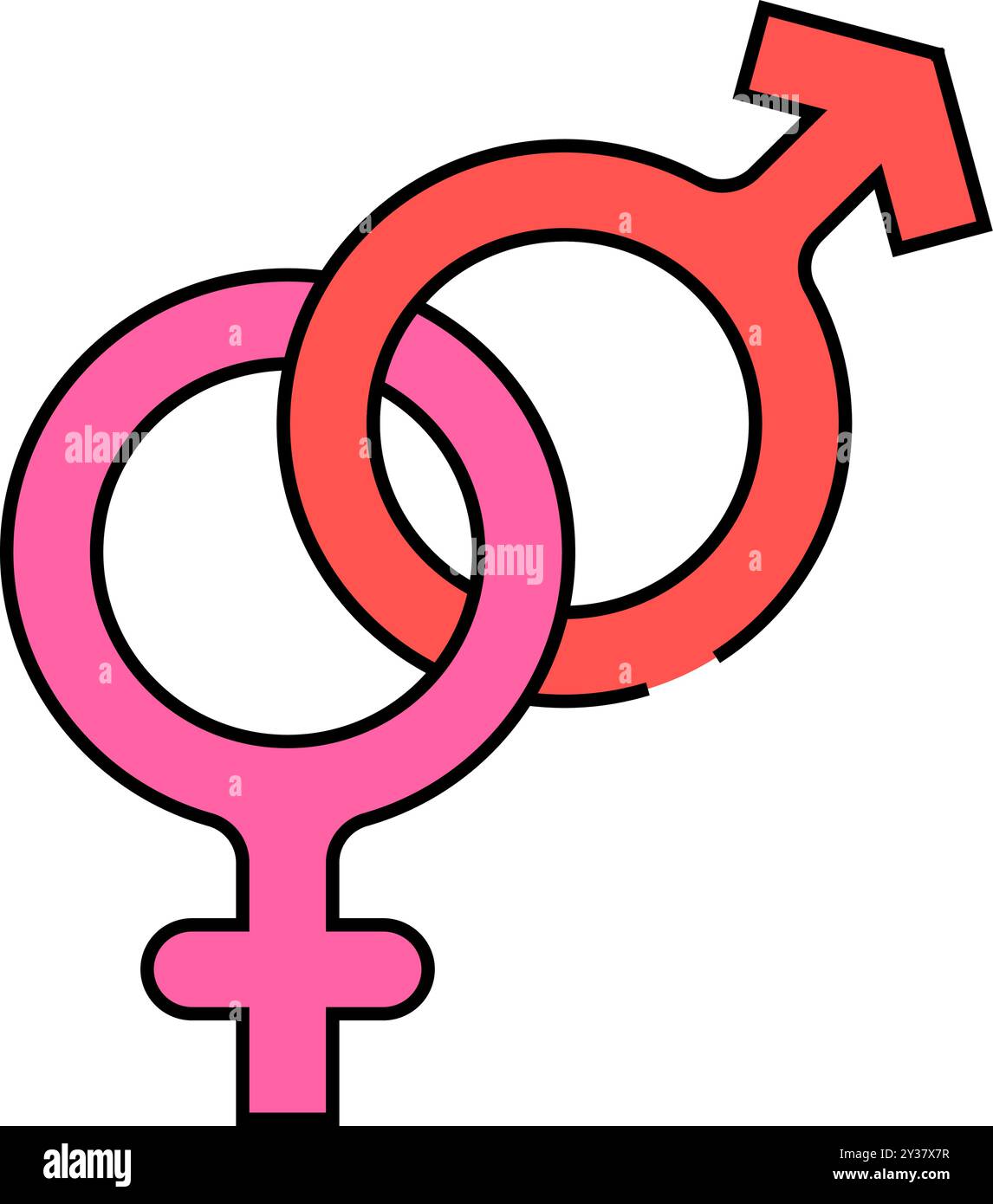 gender signs together icon color illustration Stock Vector Image & Art ...
