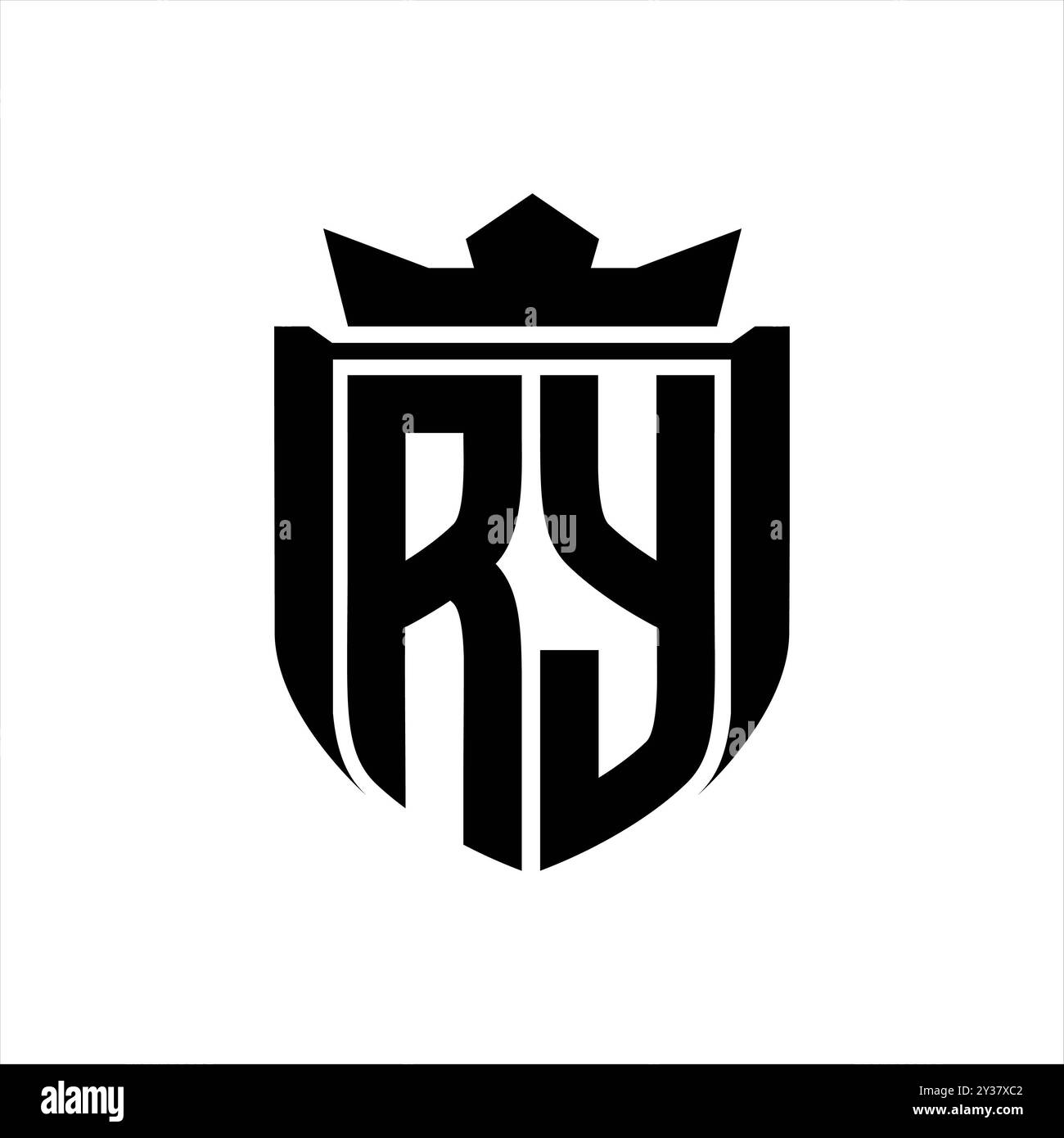 Ry modern logo Black and White Stock Photos & Images - Alamy