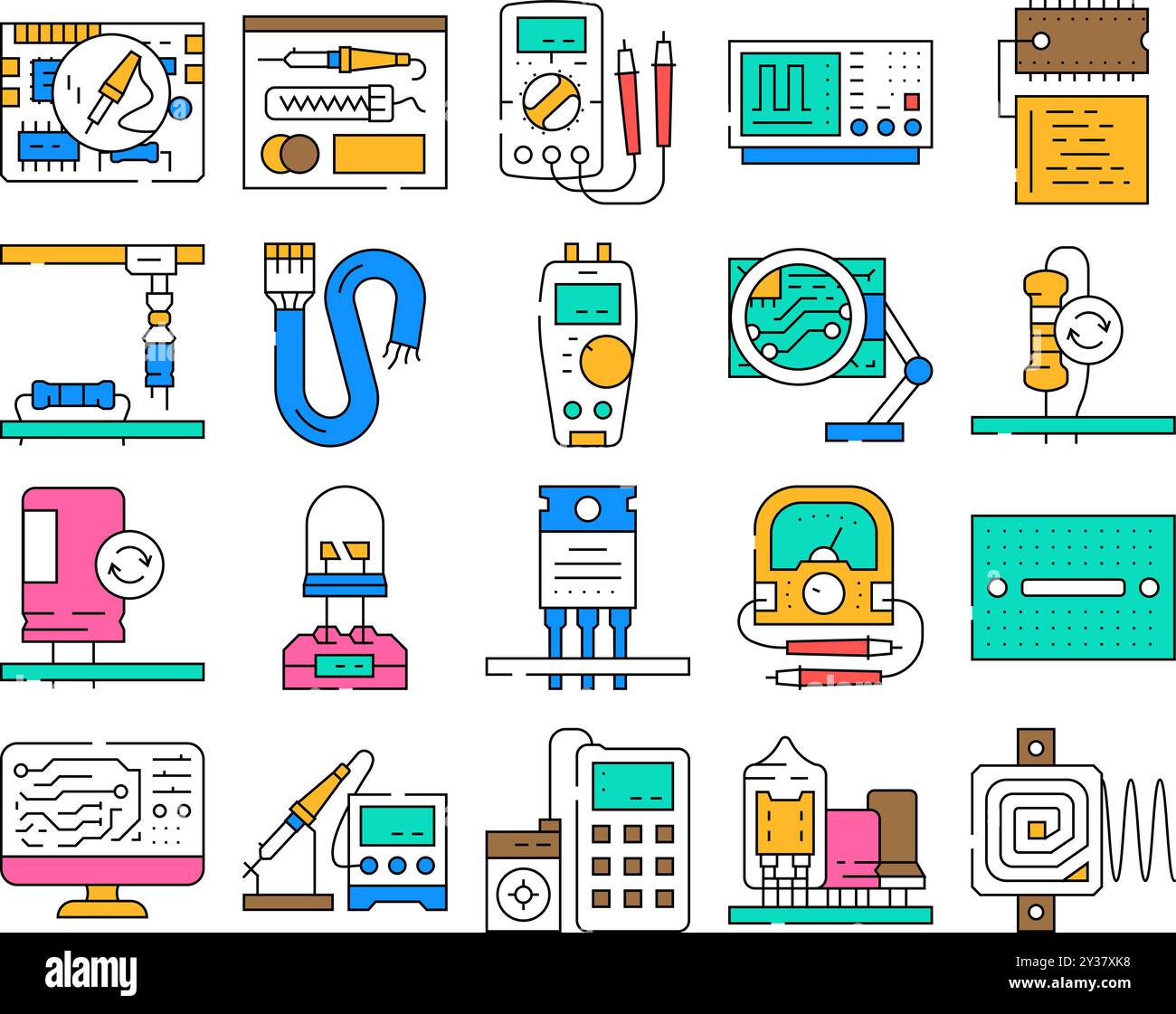 Electric circuit switch laboratory Stock Vector Images - Alamy