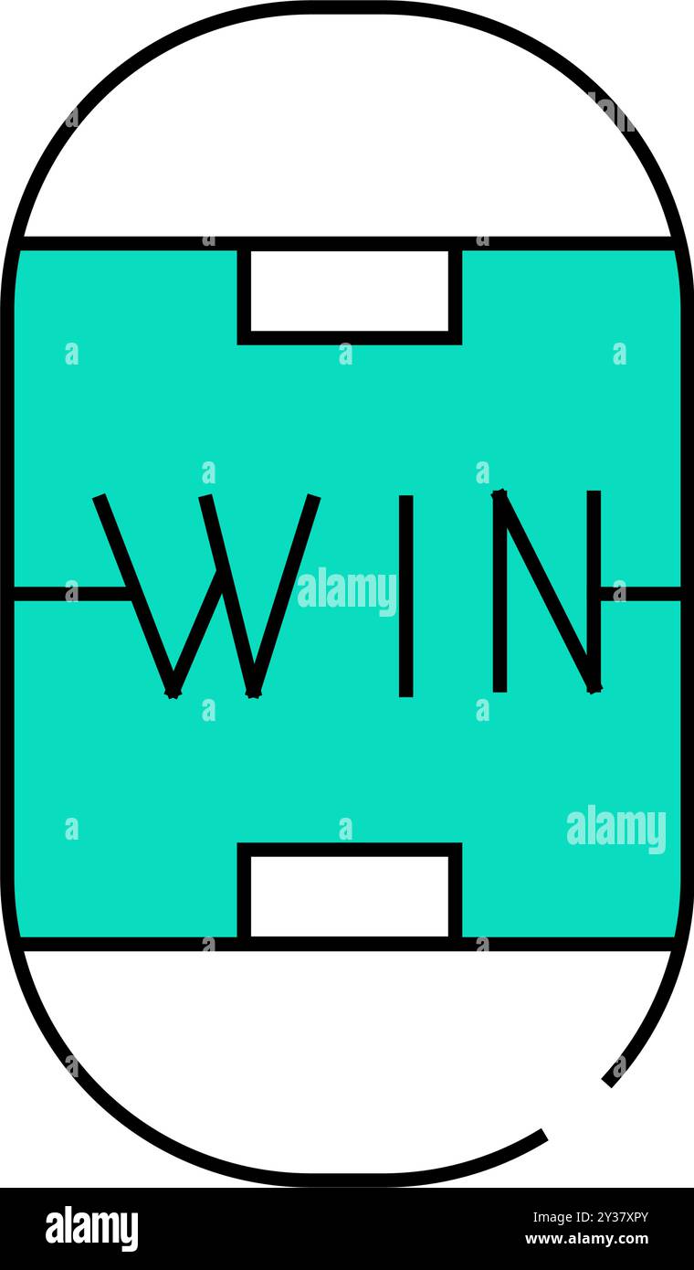 soccer field win icon color illustration Stock Vector Image & Art - Alamy