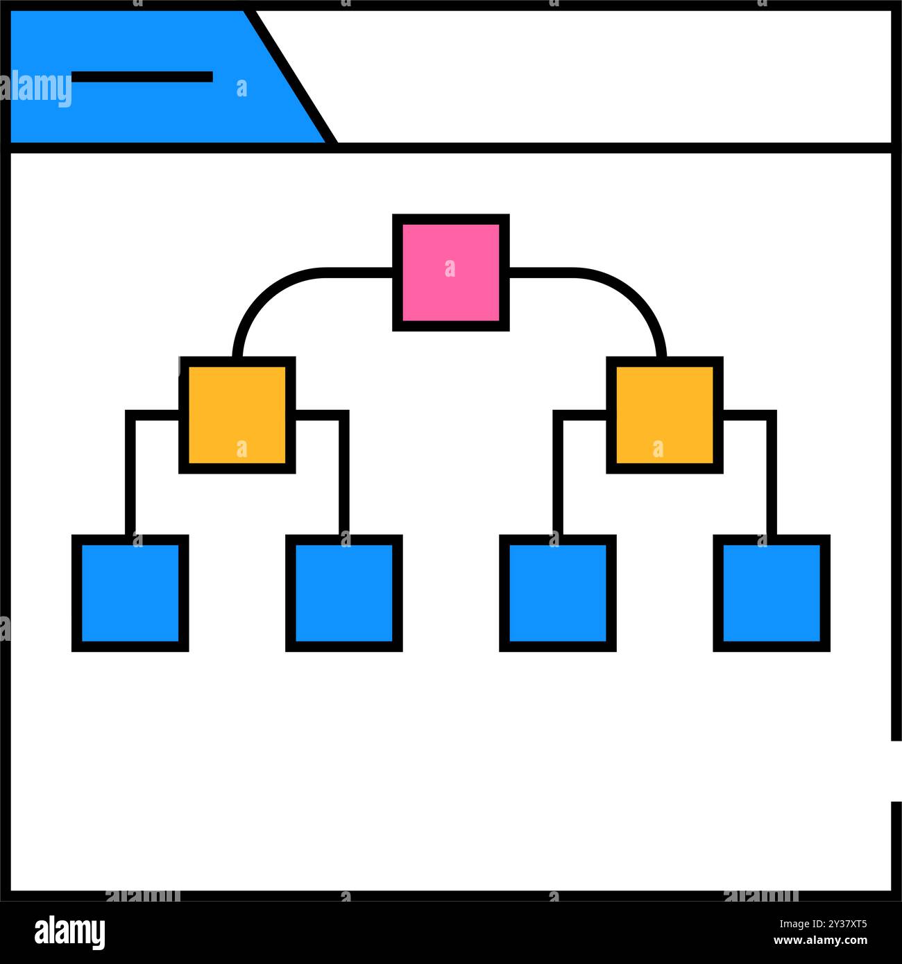 online game hierarchy icon color illustration Stock Vector Image & Art ...