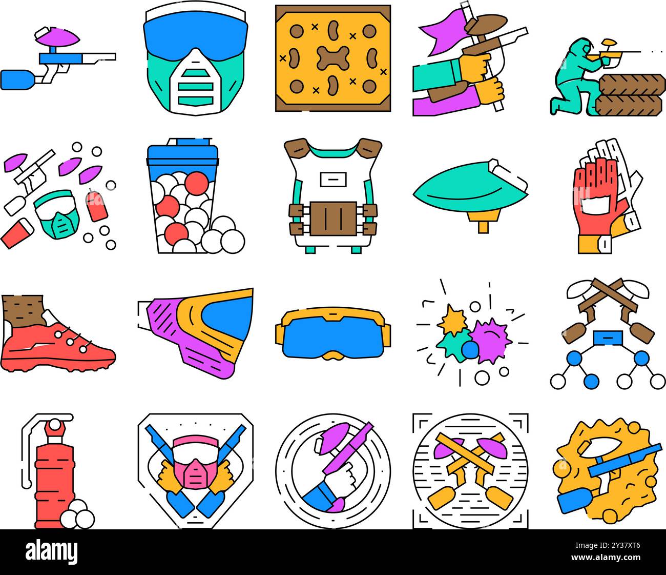 paint ball game soldier icons set vector Stock Vector Image & Art - Alamy