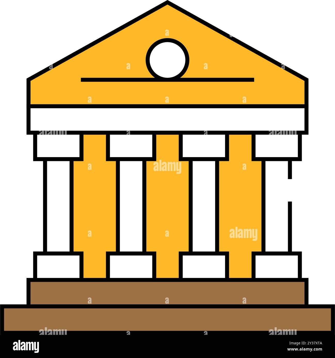 government building icon color illustration Stock Vector Image & Art ...