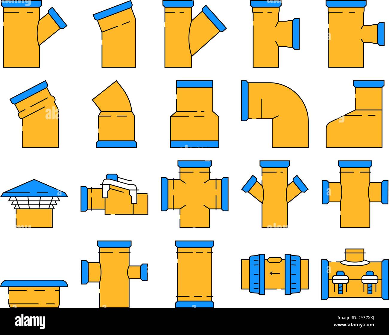 pipeline industry gas pipe icons set vector Stock Vector Image & Art ...