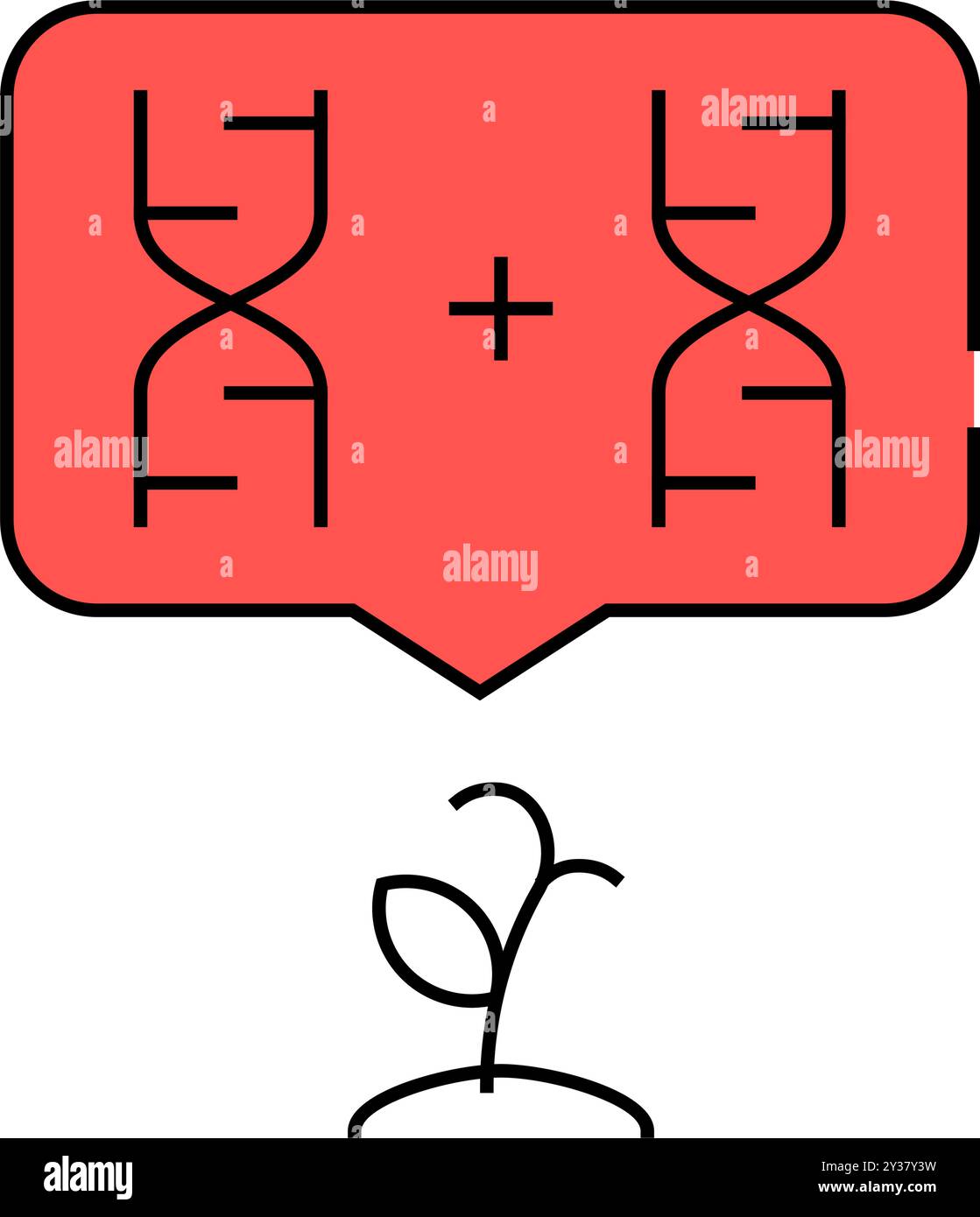 plant dna selection icon color illustration Stock Vector Image & Art ...