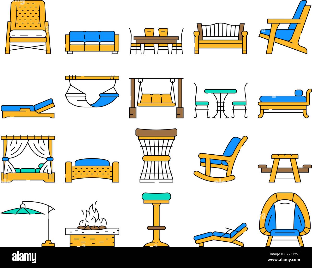 Villa lounge Stock Vector Images - Alamy