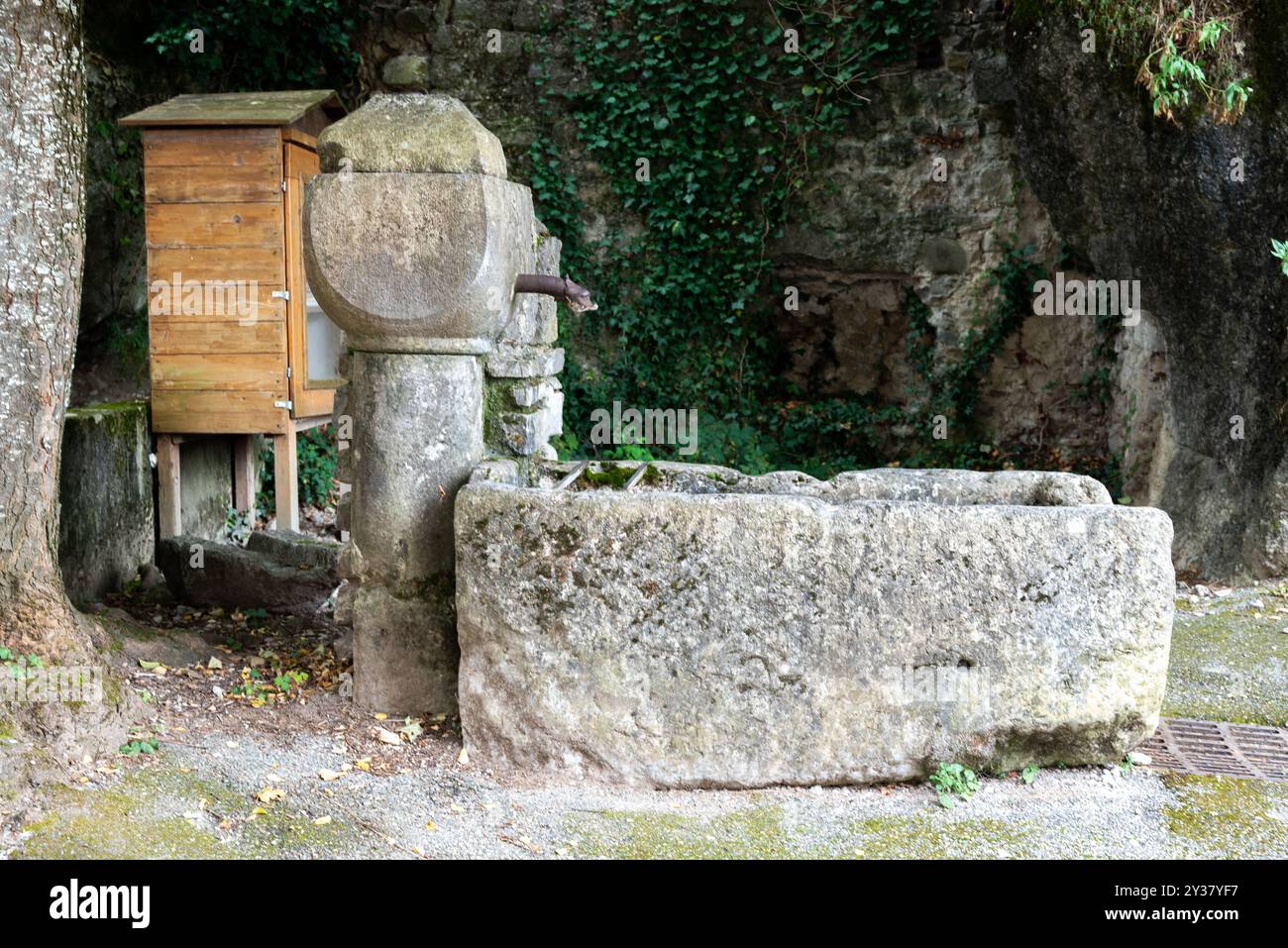 old stone water well in a small village in south of France Stock Photo ...
