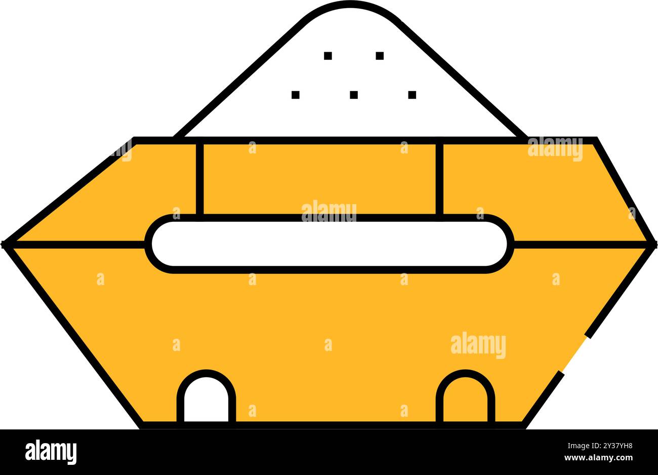 container with construction garbage icon color illustration Stock ...