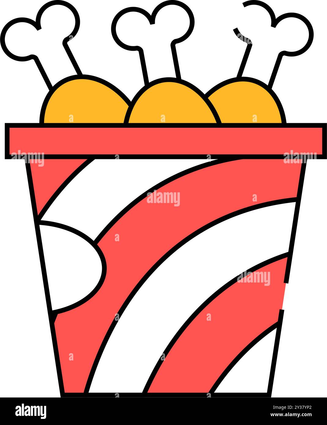 fried chicken legs icon color illustration Stock Vector Image & Art - Alamy