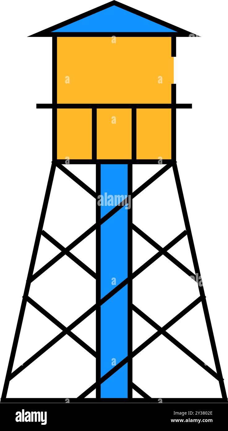water tower icon color illustration Stock Vector Image & Art - Alamy