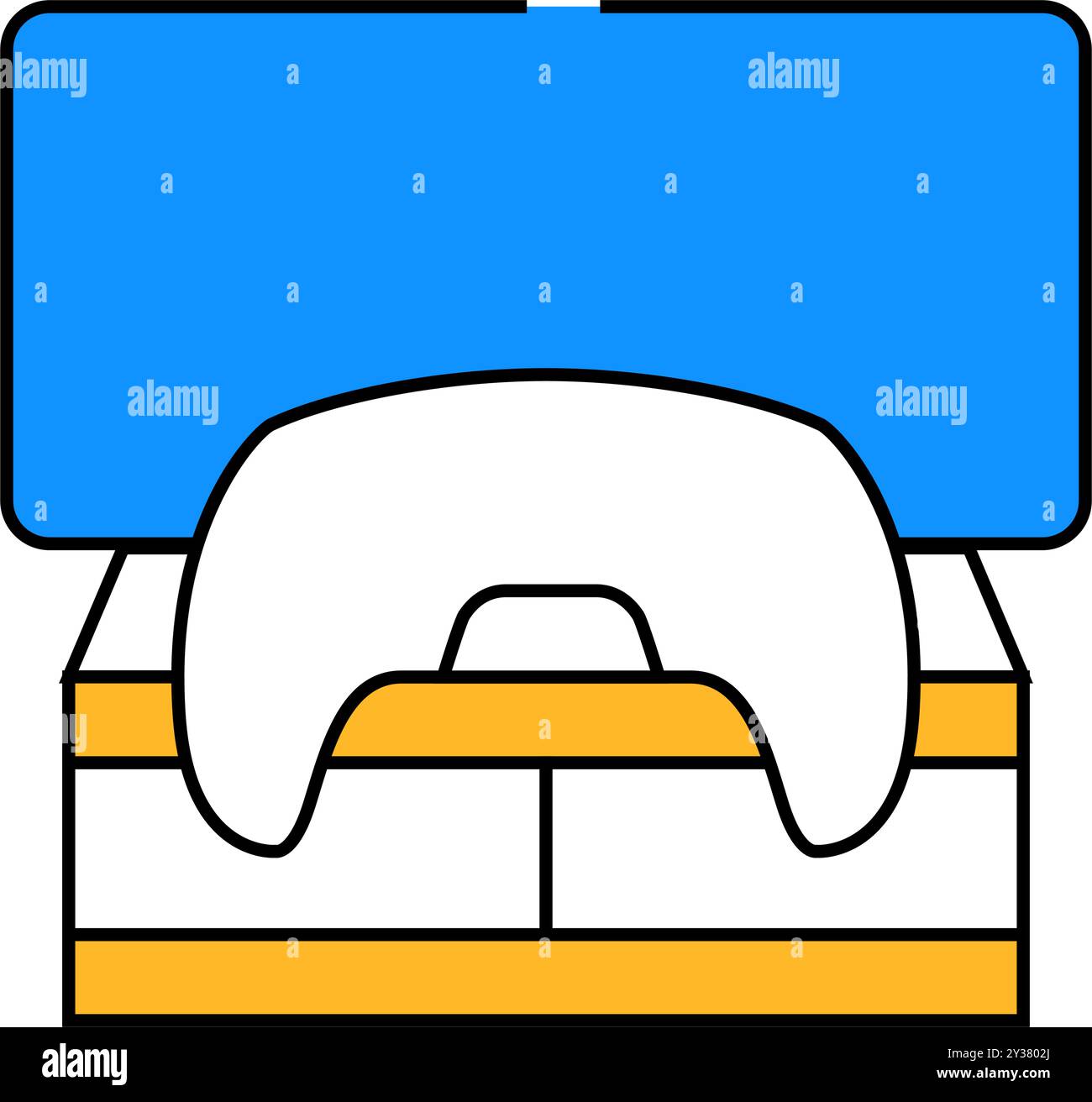 video games coworking relax room icon color illustration Stock Vector ...