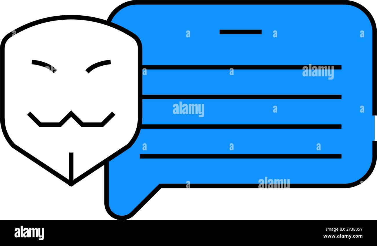 anonymous review icon color illustration Stock Vector Image & Art - Alamy