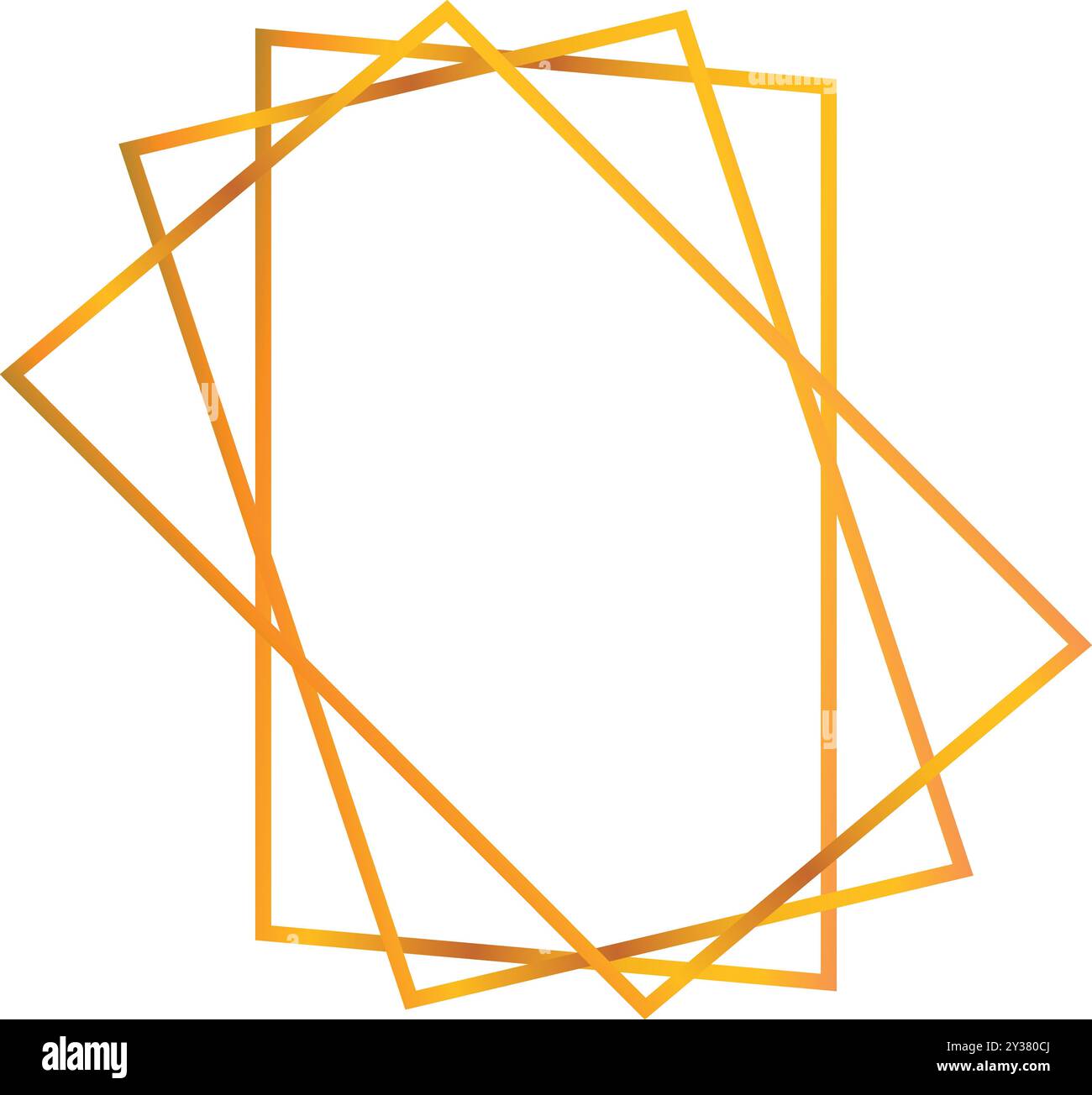 Modern and elegant border is forming by golden gradient overlapping ...