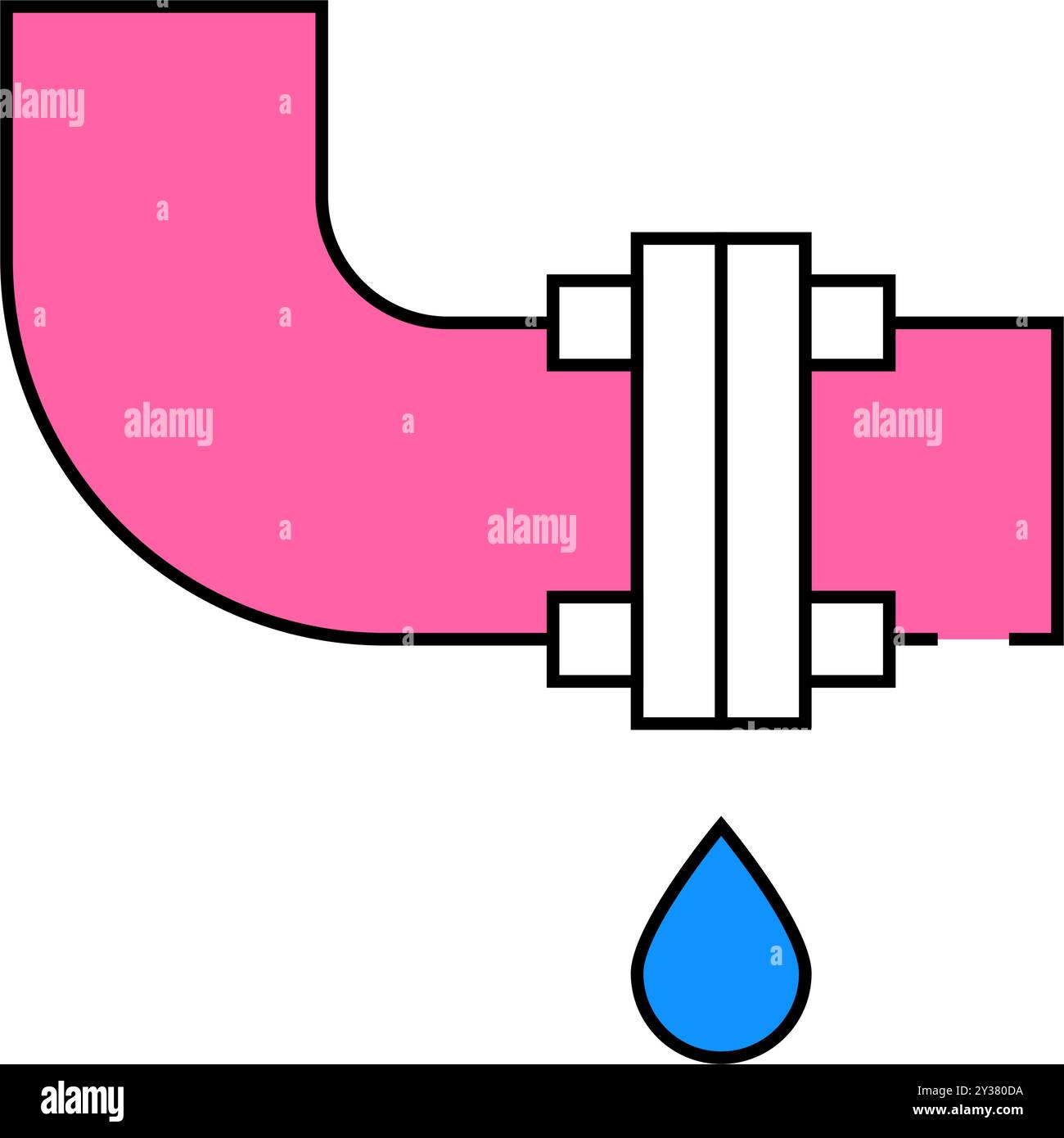 leaking pipe icon color illustration Stock Vector Image & Art - Alamy