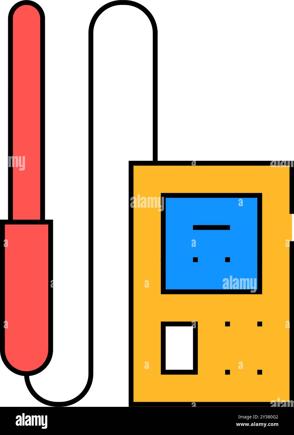 electromagnetic field detector measuring equipment icon color ...