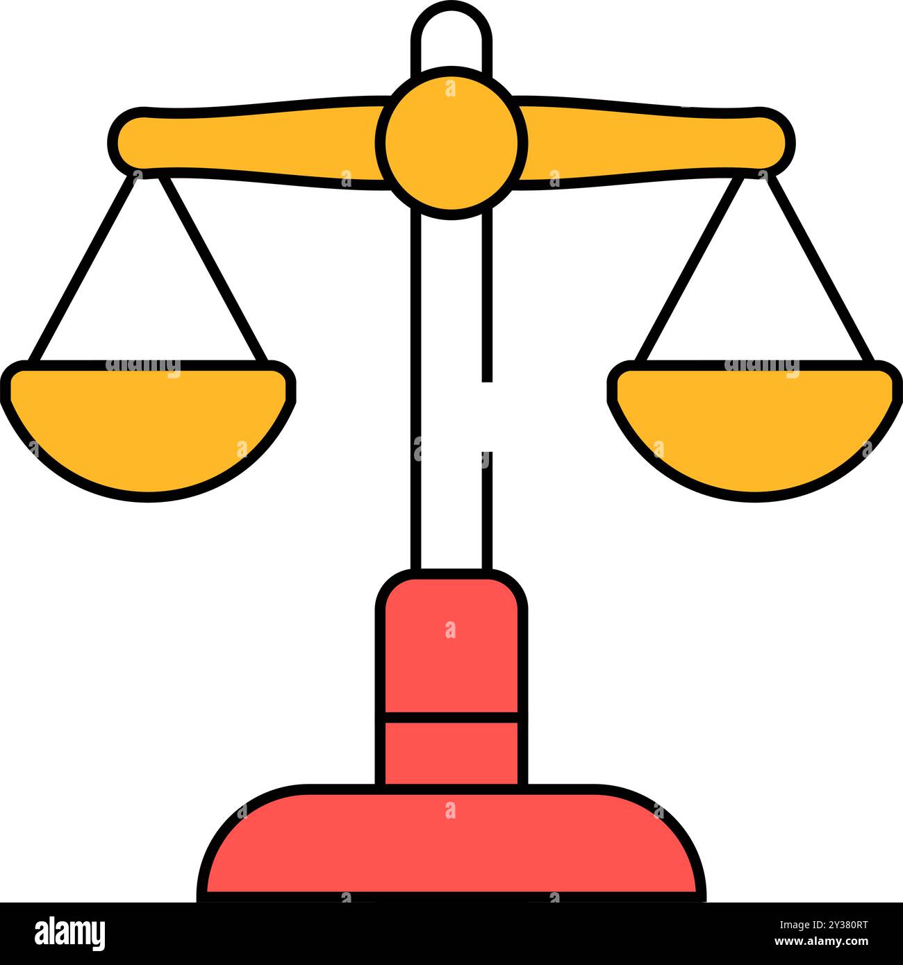 judicial scales icon color illustration Stock Vector Image & Art - Alamy