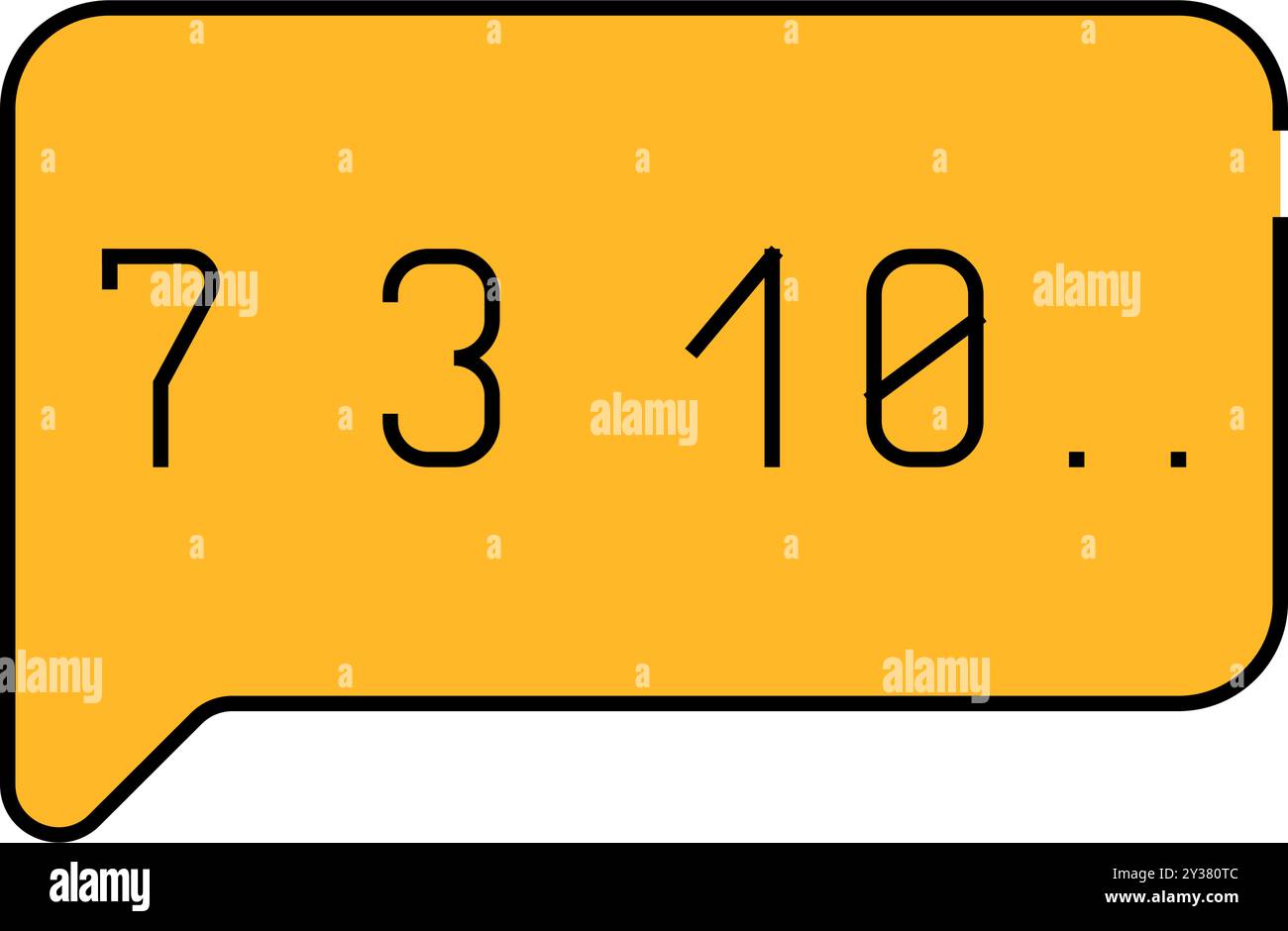 talking numbers icon color illustration Stock Vector Image & Art - Alamy