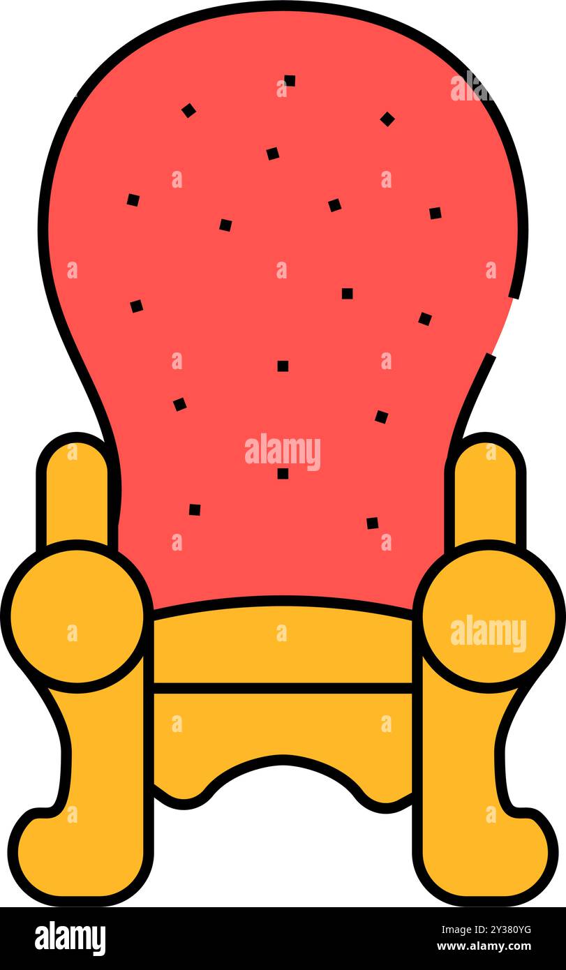 king throne icon color illustration Stock Vector Image & Art - Alamy