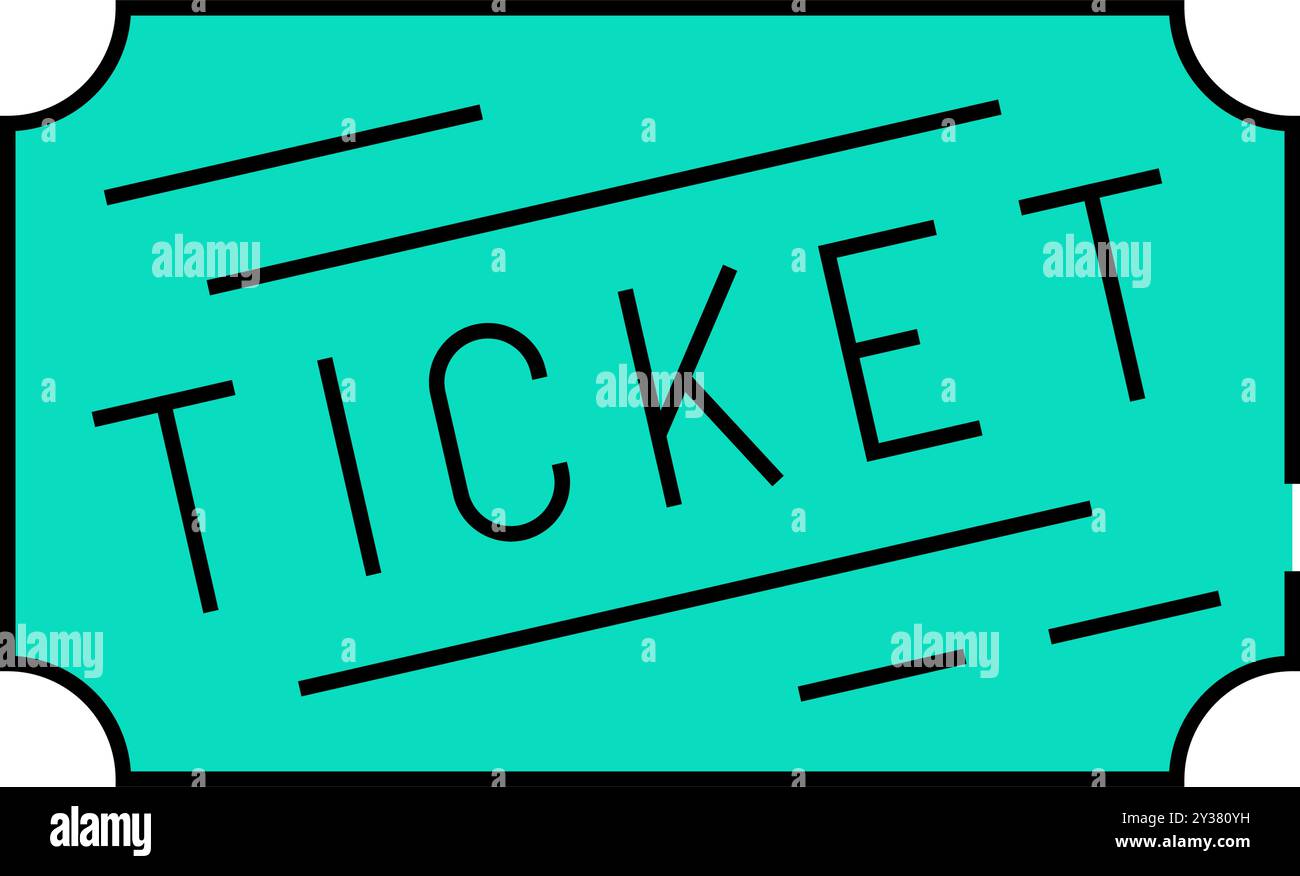 lottery ticket icon color illustration Stock Vector Image & Art - Alamy