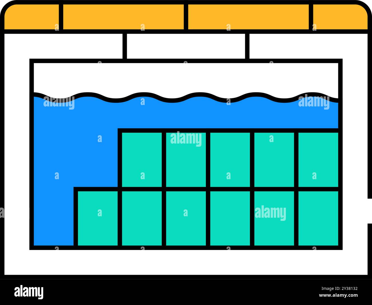 nuclear waste water storage icon color illustration Stock Vector Image ...