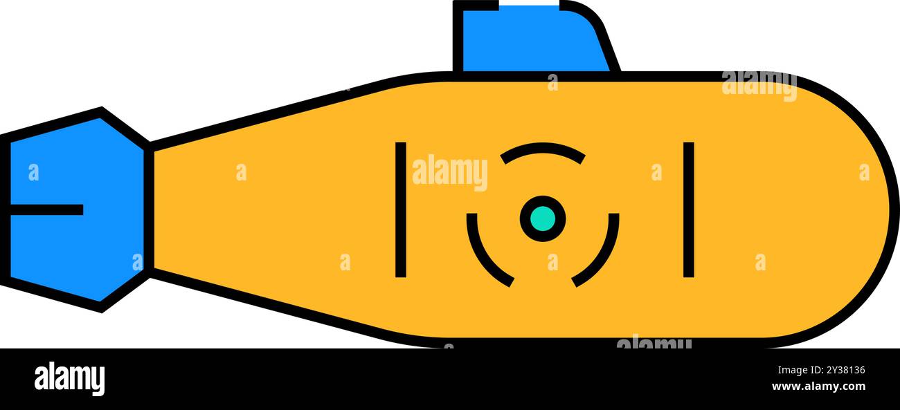 nuclear submarine icon color illustration Stock Vector Image & Art - Alamy