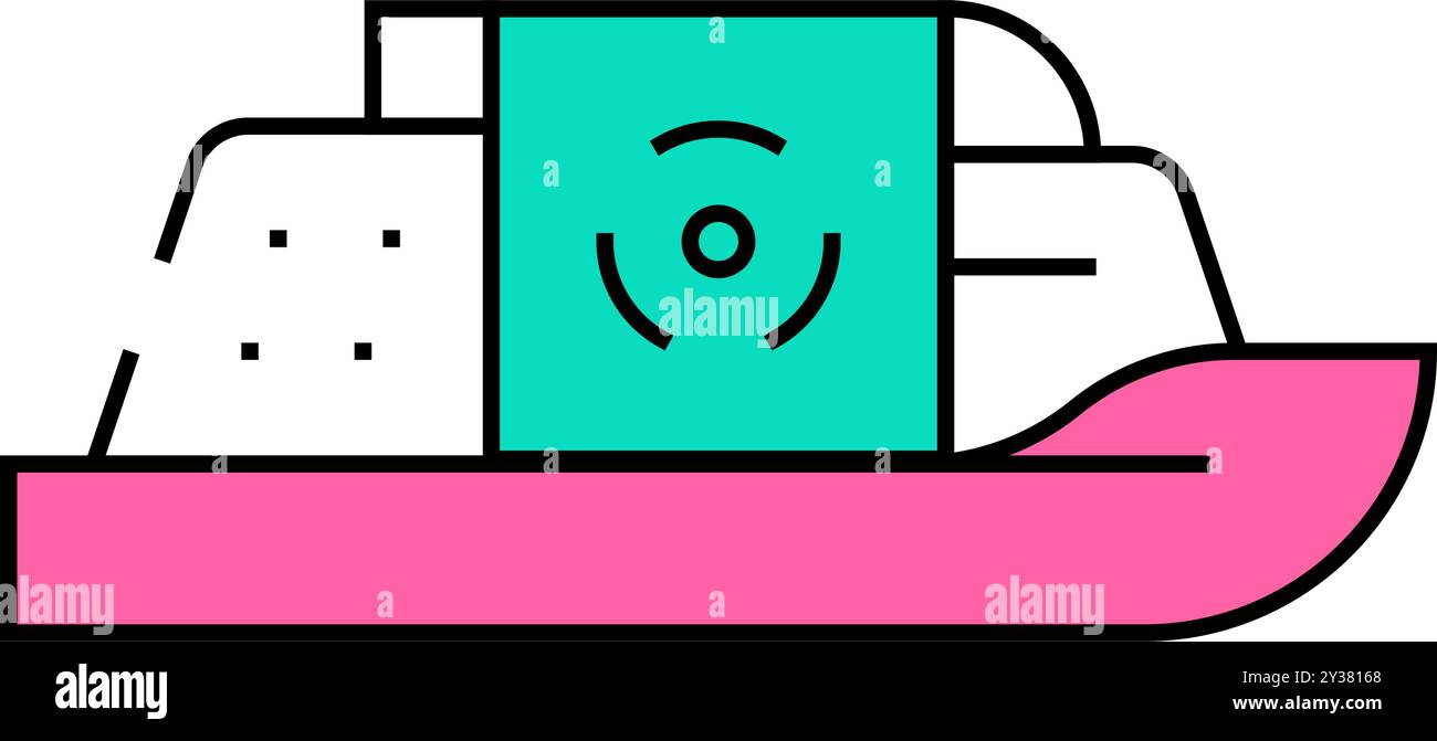 nuclear power ship icon color illustration Stock Vector Image & Art - Alamy