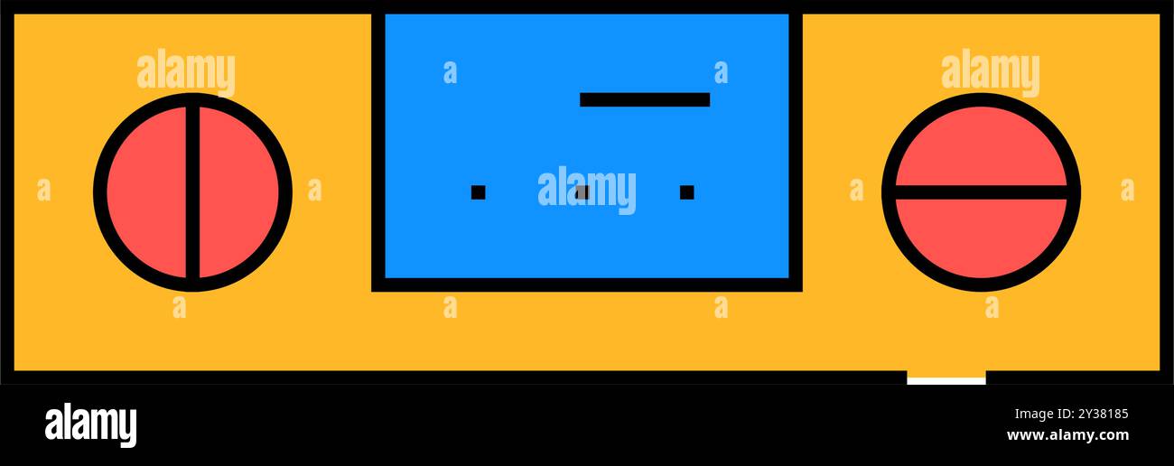 digital protractor measuring equipment icon color illustration Stock ...