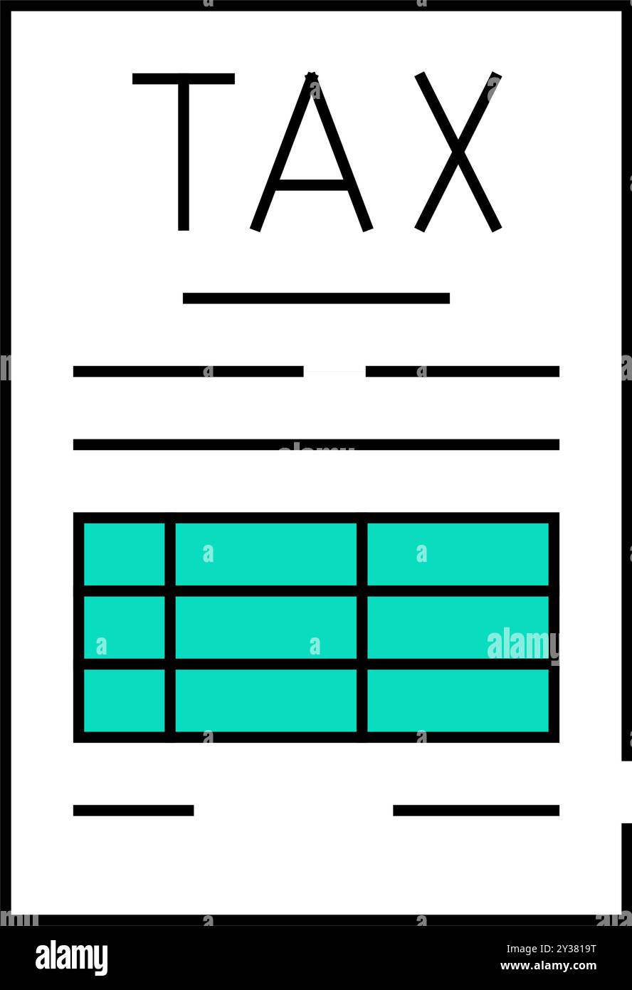 tax document icon color illustration Stock Vector Image & Art - Alamy