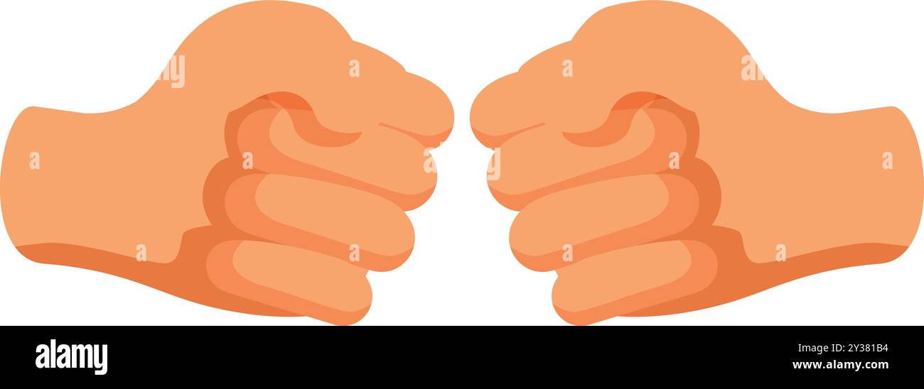 Two hands making a fist bump gesture, a friendly greeting Stock Vector ...