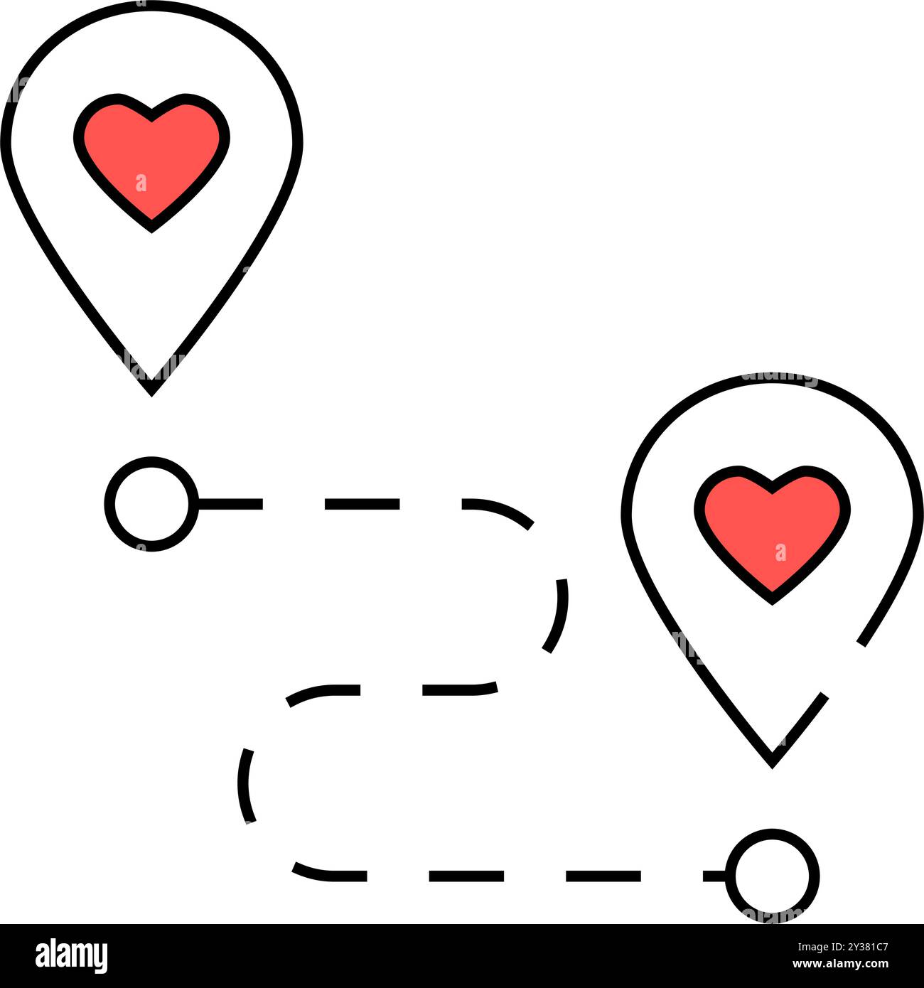 direction to love icon color illustration Stock Vector Image & Art - Alamy