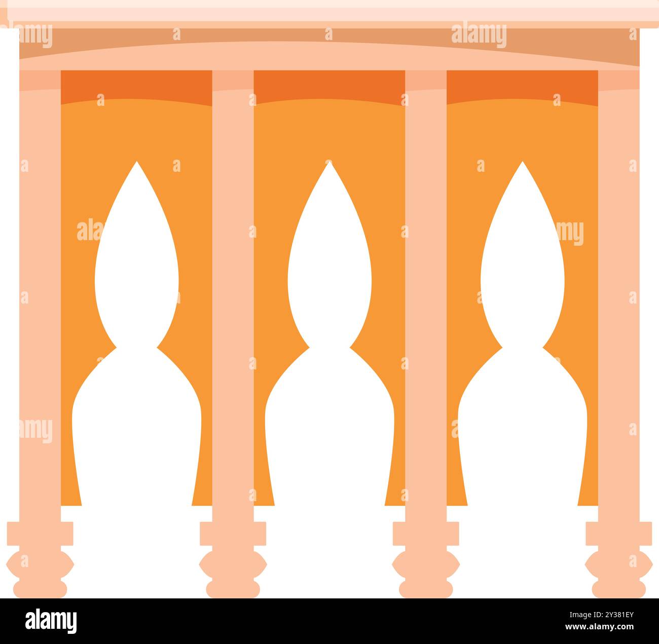 This illustration of a traditional indian palace building with pillars ...