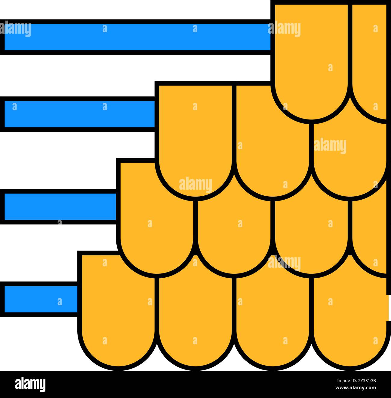 Tile roof covering house Stock Vector Images - Alamy