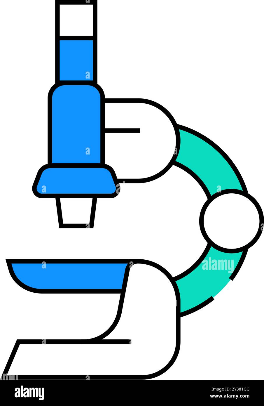 microscope equipment sign icon color illustration Stock Vector Image ...