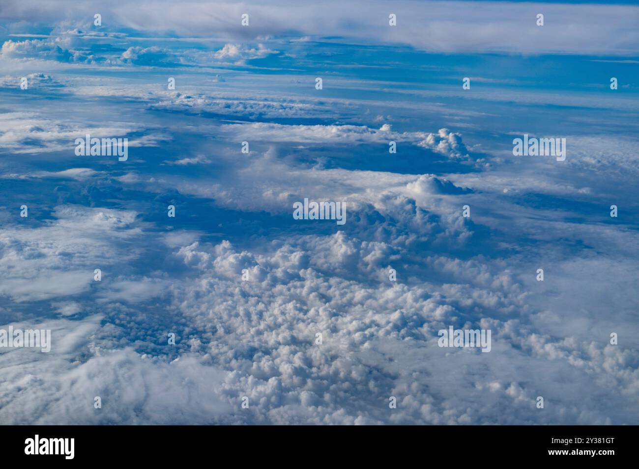 Aerial view of Beautiful clouds formation from an aircraft window 1 ...