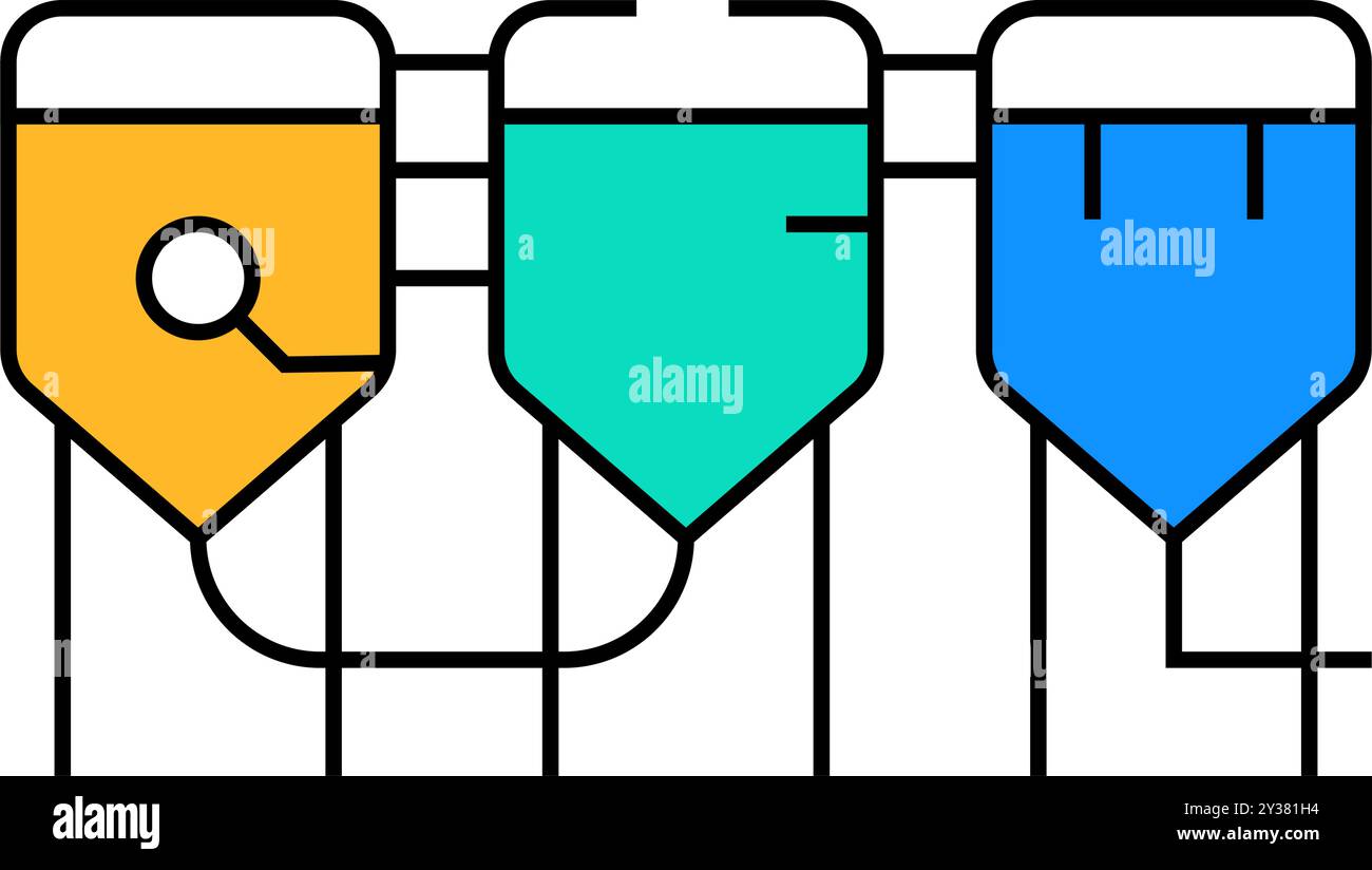 process of neutralization, discoloration and deodorization icon color ...