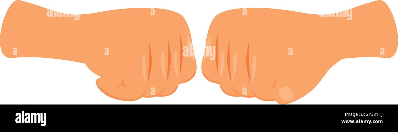Two hands bumping fists together in a gesture of respect, teamwork, or ...