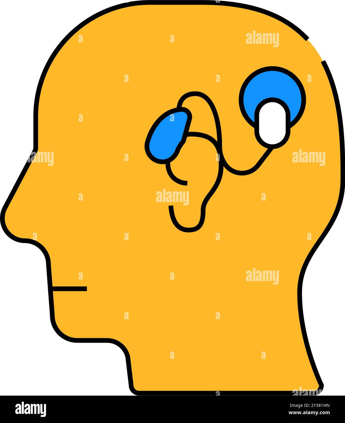 cochlear implant sign icon color illustration Stock Vector Image & Art ...