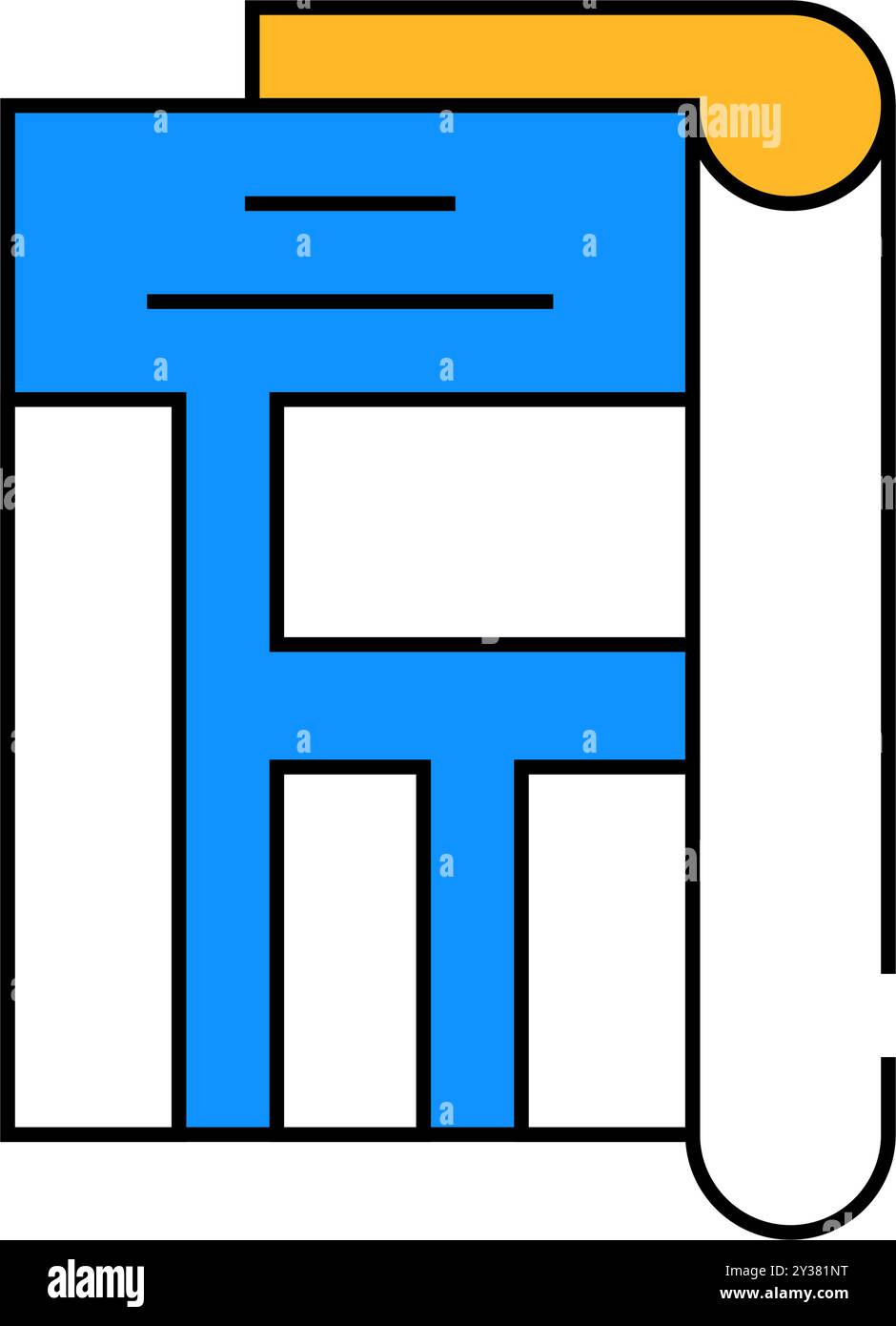 journalist newspaper column icon color illustration Stock Vector Image ...