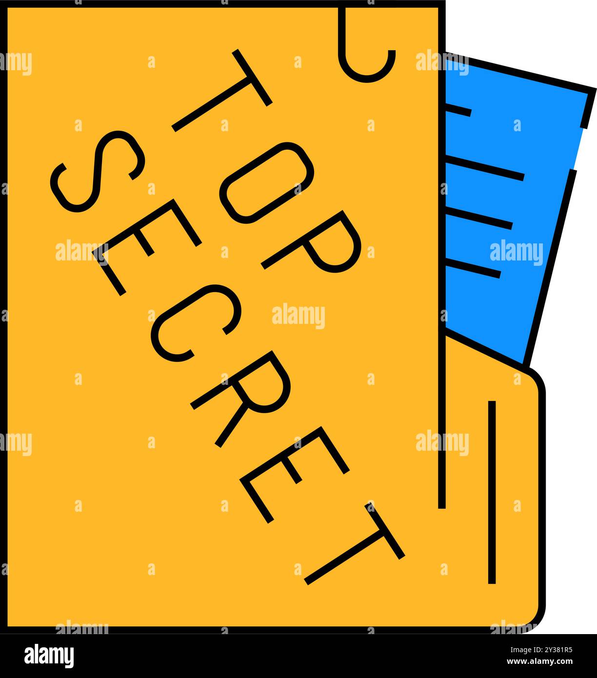 top secret documents icon color illustration Stock Vector Image & Art ...